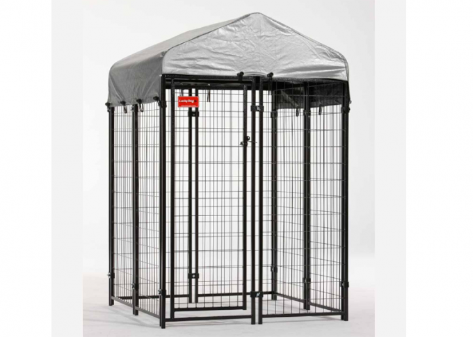 Pet Sentinel Modular Dog Kennels 6 ft x 4 ft x 8 ft Welded Wire