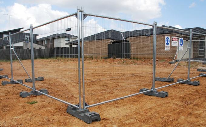2m Construction Temp Fence Panels 32mm 8'' X 10'' Steel